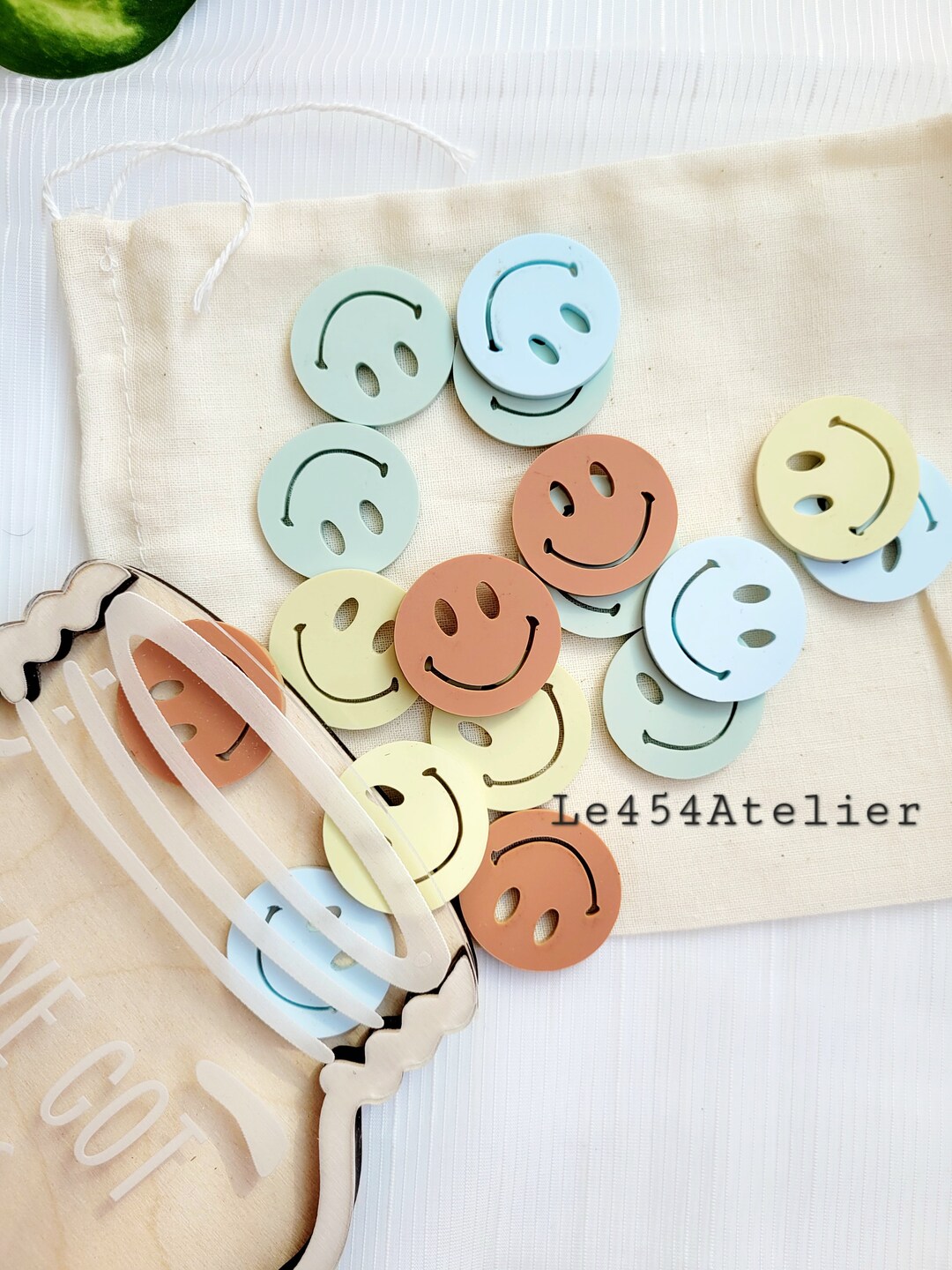 20 Smiley Tokens for Reward Jars (lettermail Shipping to Canada) - Etsy