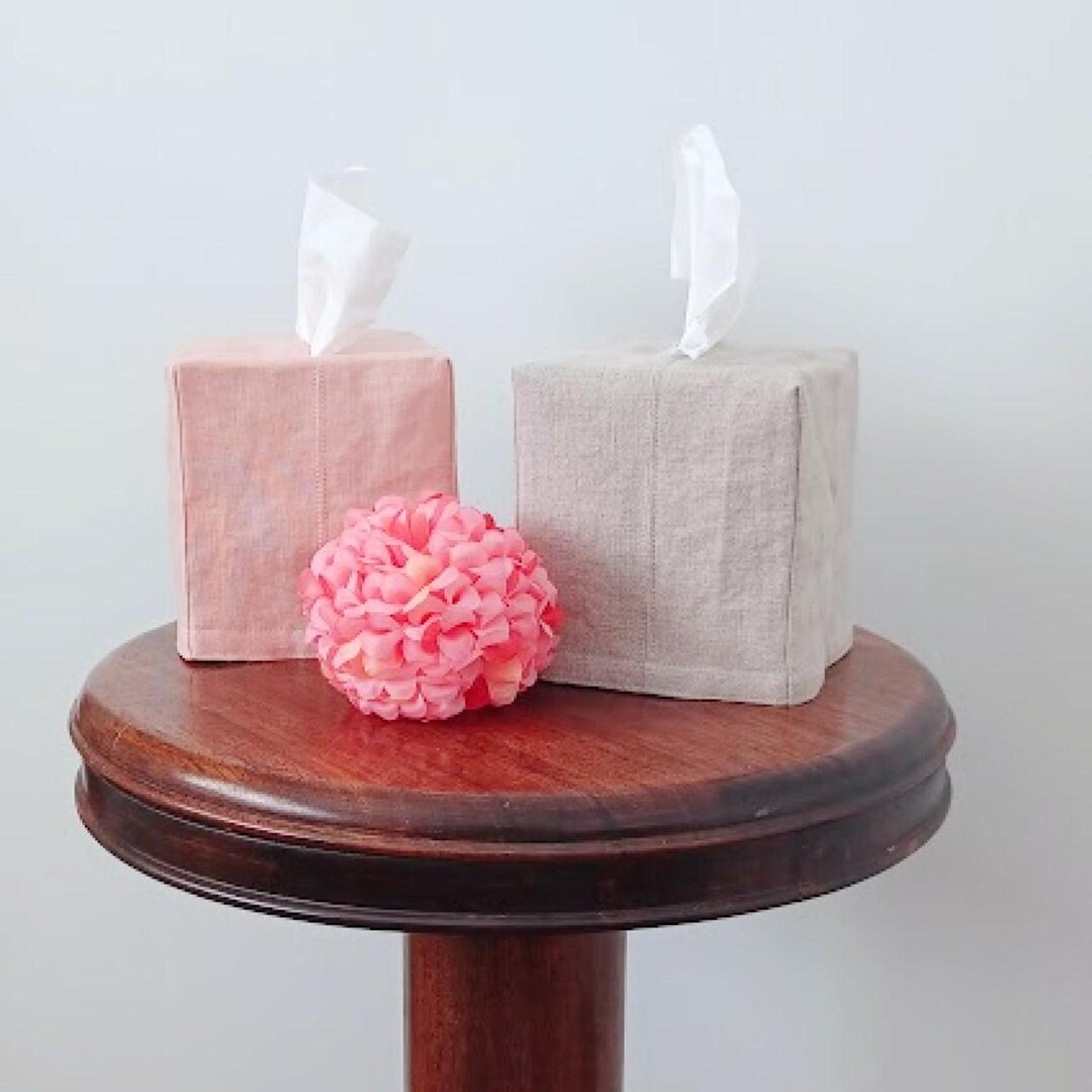 Handmade Linen Tissue Box Cover: Minimalist Boho Decor - Etsy