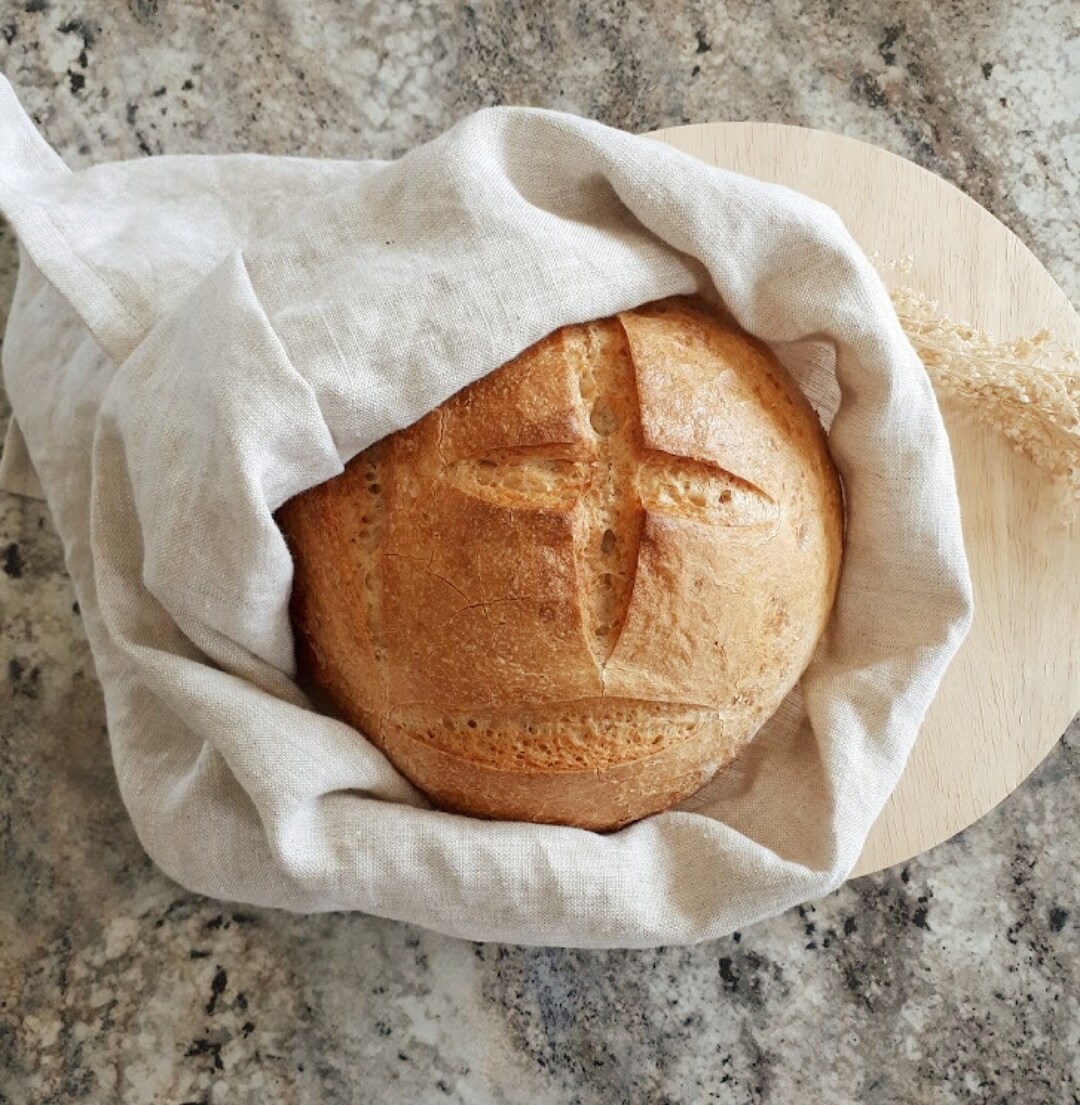 Linen Bread Bag, Linen Baguette Bag, Linen Boule Bag, Linen Loaf Bag ...