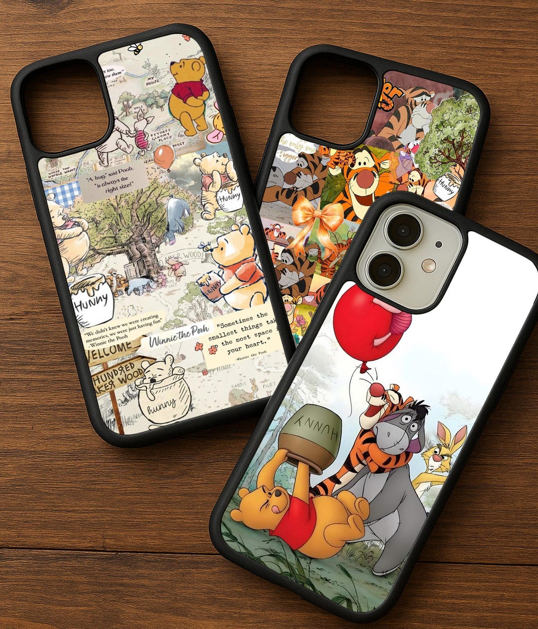 Winnie the Pooh Piglet Tigger Eeyore Custom Phone Case for iPhone 16 ...