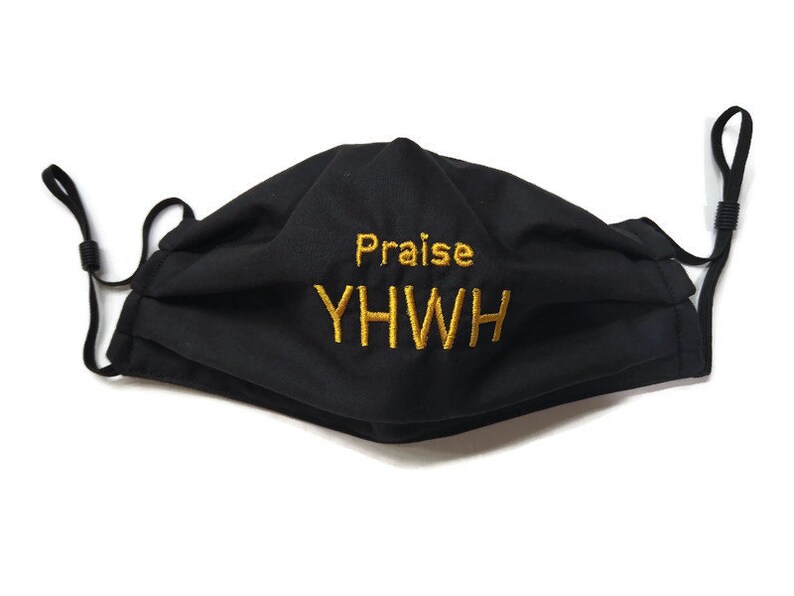 Yahweh Hebrew Face Mask. Handmade and Embroidered With Hebrew - Etsy