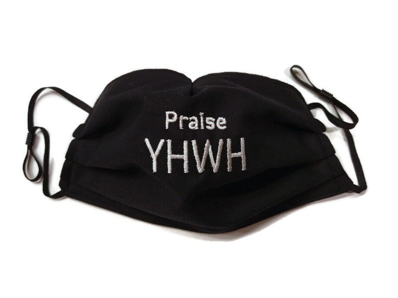 Yahweh Hebrew Face Mask. Handmade and Embroidered With Hebrew - Etsy