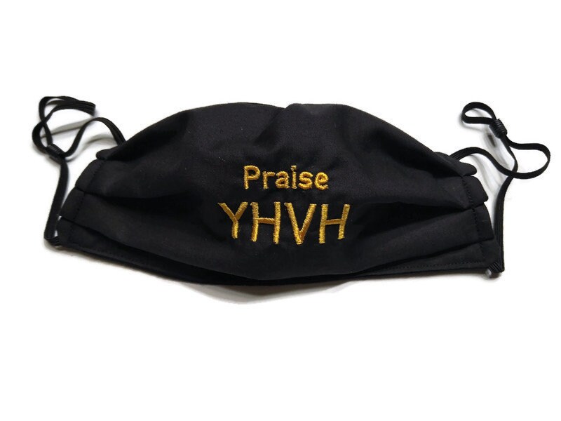 Yahweh Hebrew Face Mask. Handmade and Embroidered With Hebrew - Etsy