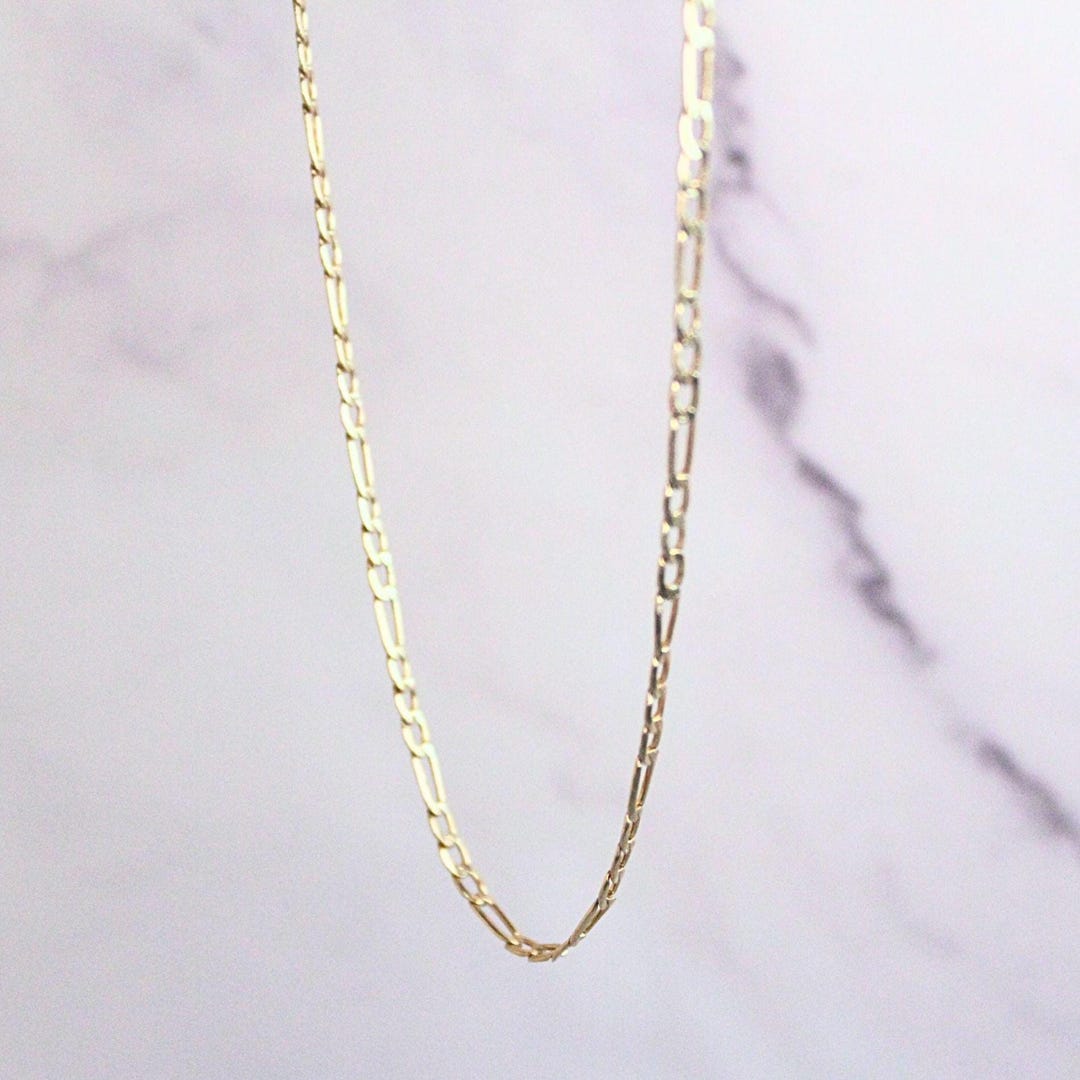 New Solid 10K Gold Spencer Chain Necklace – Classic Gold Link Chain ...