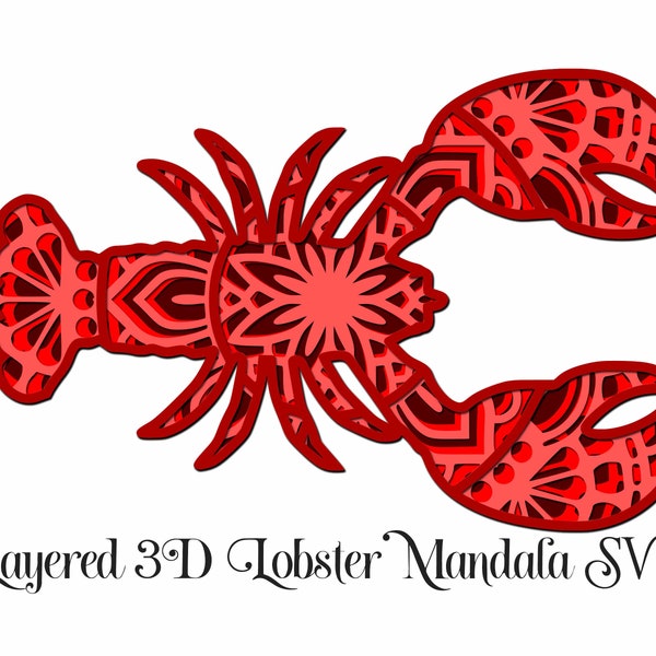 Layered Lobster Svg - Etsy