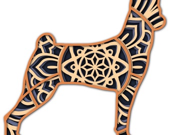 Cat Mandala 3D Layered Sitting Cat SVG File, 4 Layers - Etsy