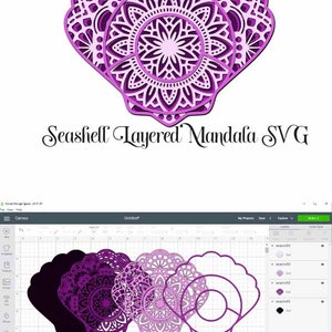 Seashell Mandala Bundle 3D Layered SVG Files, 5 Different Designs - Etsy