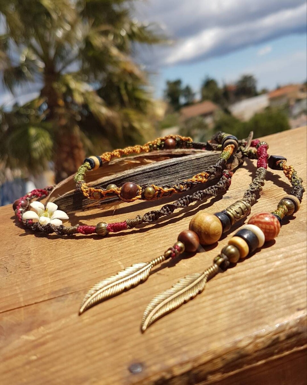 50 Cm Macrame Dreadwrap Hairwrap Dread Jewelry With Pendant // - Etsy