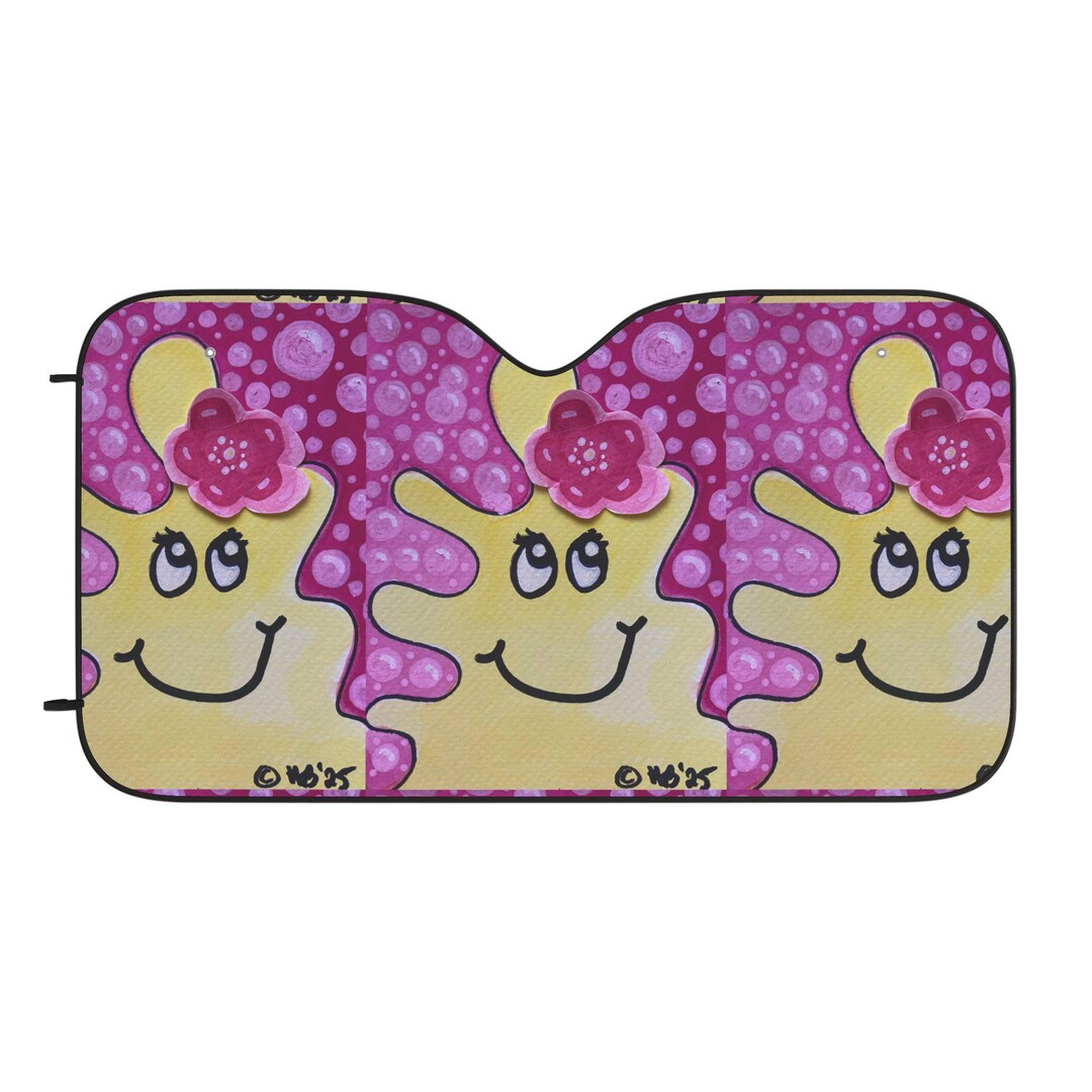 Sunshine Sally Car Sun Shade Blob | Car Sun Shades - Etsy