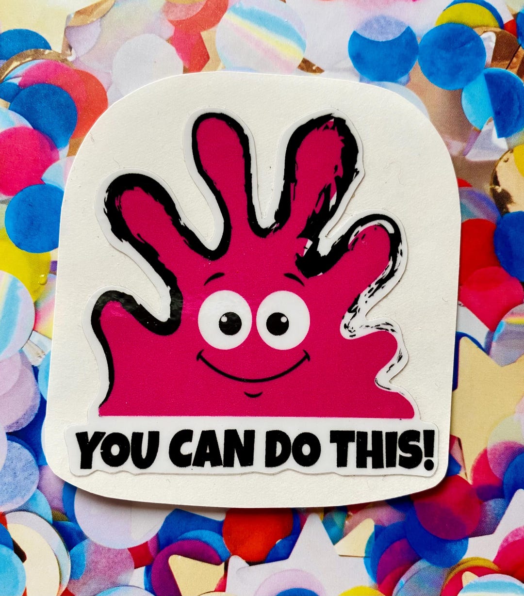 Pink Inspiration Blob Sticker - Etsy