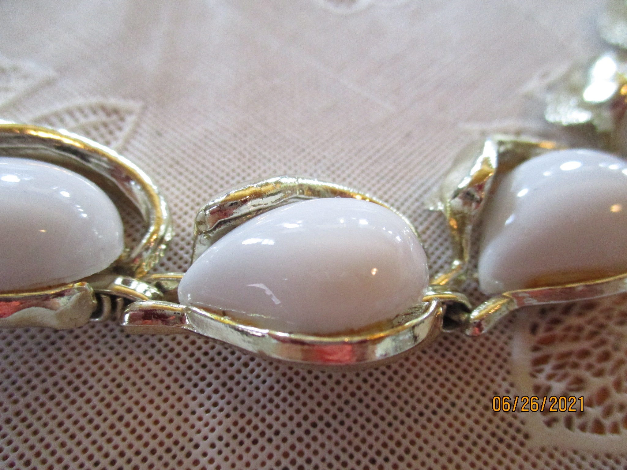 Collar vintage con piedras termoestables blancas - Etsy España