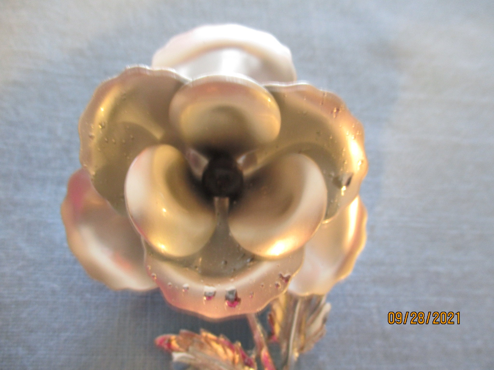 Vintage Large Silver Rose Brooch - Etsy