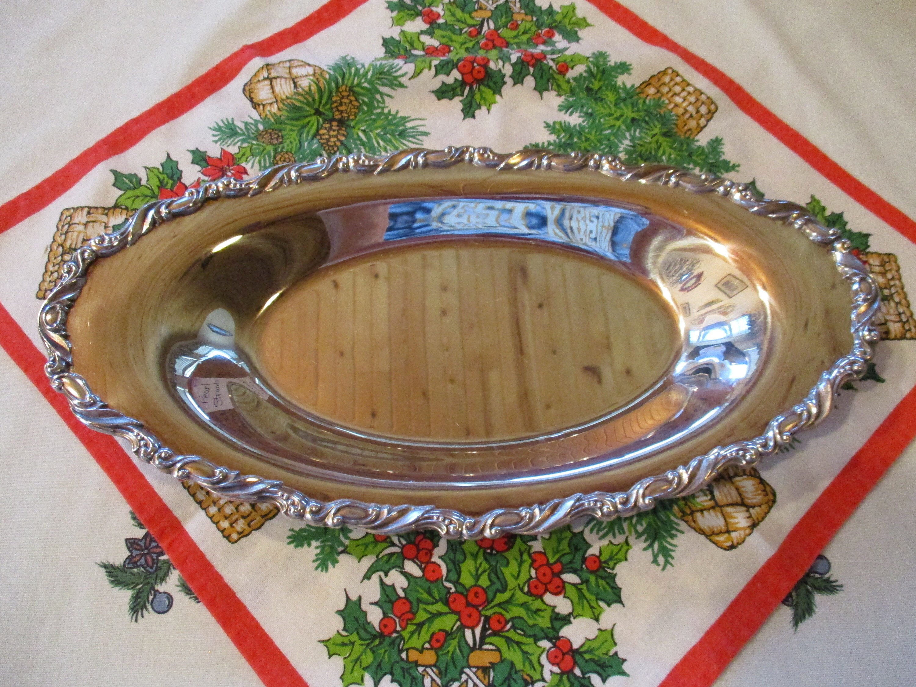 Vintage oneida Silver Plated Bread Dish - Etsy