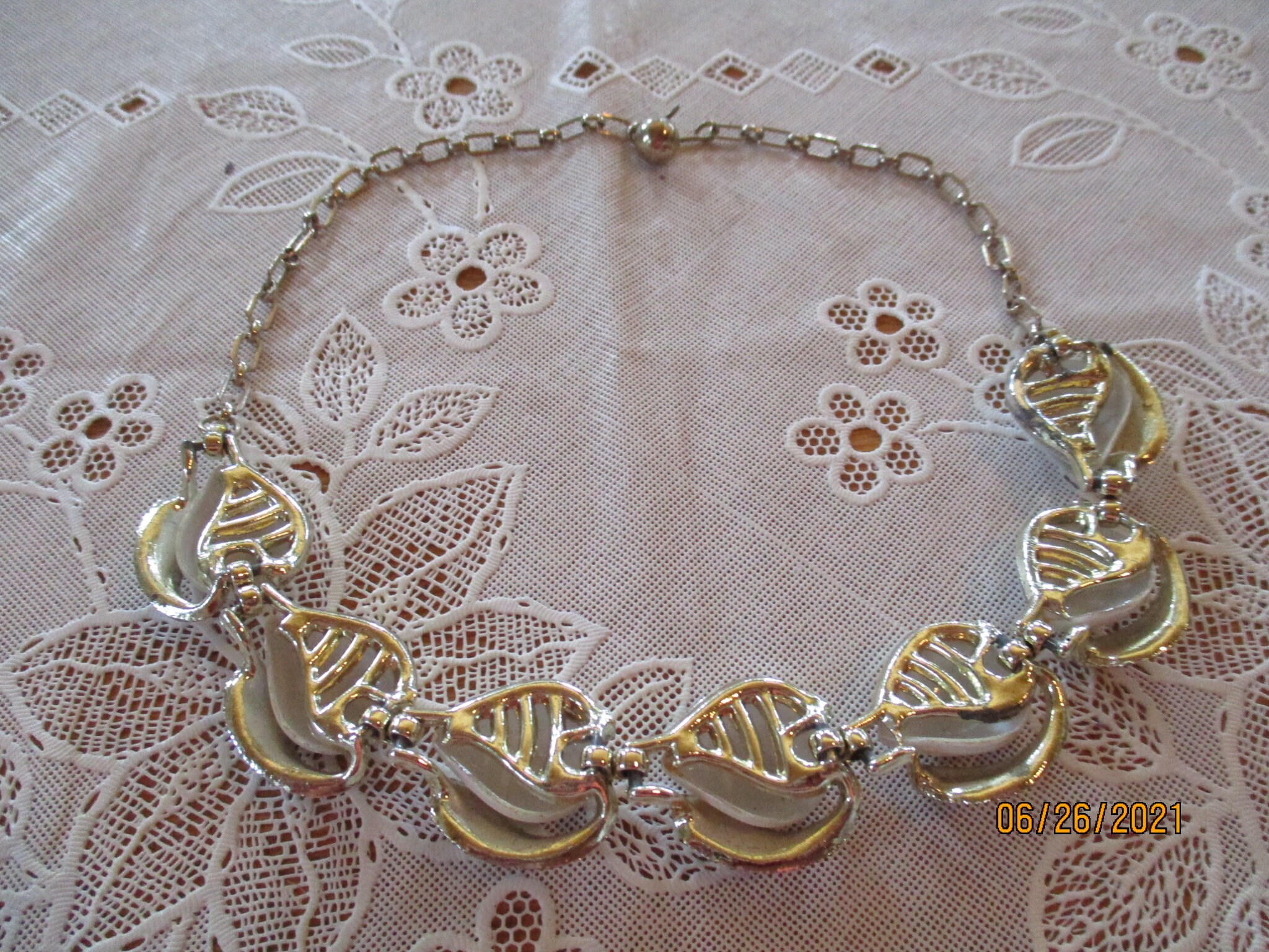 Collar vintage con piedras termoestables blancas - Etsy España