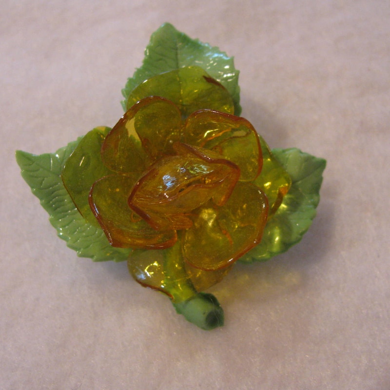 Yellow Rose Pin - Etsy