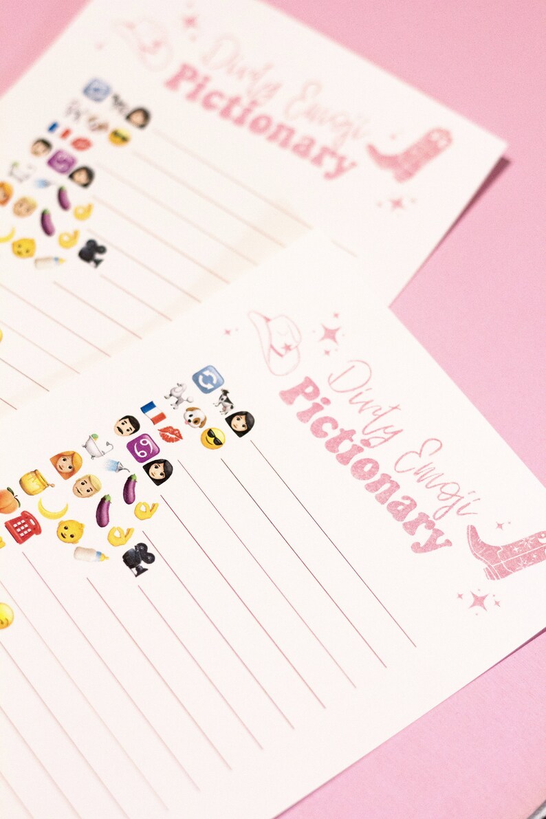 Dirty Pictionary | Bachelorette Games | Western Bachelorette - Etsy