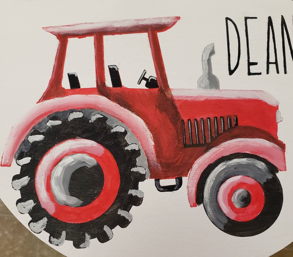 FARM NURSERY DECOR Tractor Name Sign Baby Shower Gift - Etsy