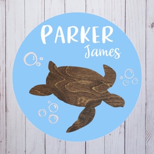 PERSONALIZED BABY Name Sign/wooden Name Sign/turtle Decor/baby - Etsy