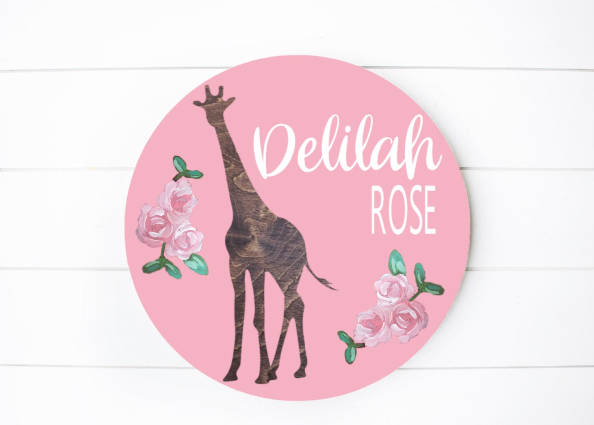 PERSONALIZED BABY Name Sign/wooden Name Sign/giraffe/baby | Etsy