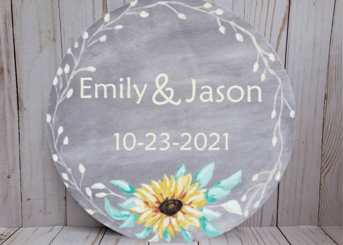 SUNFLOWER WEDDING SIGN Sunflower Gifts Sign Personalized | Etsy