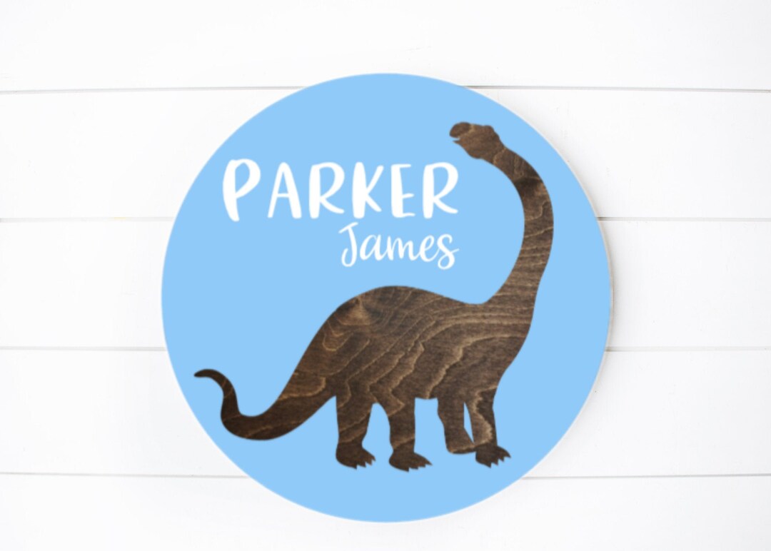 PERSONALIZED BABY Name Sign/wooden Name Sign/dinosaur/baby - Etsy