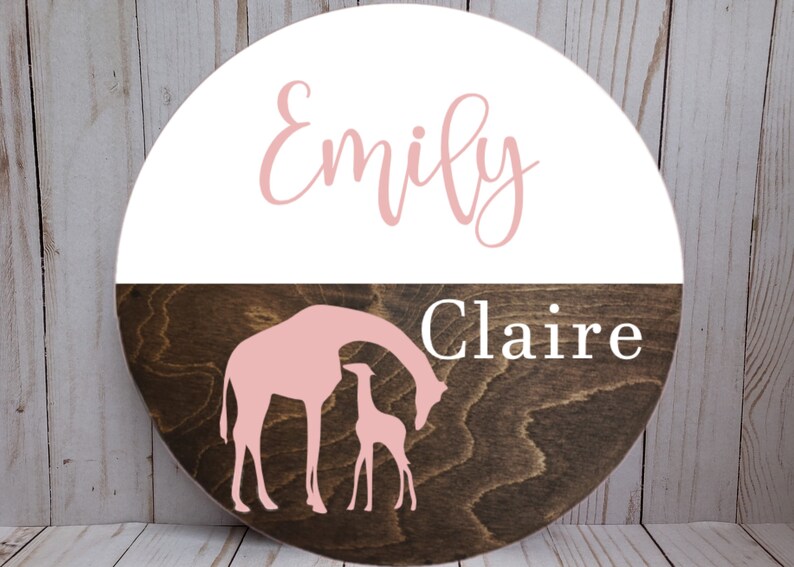 PERSONALIZED GIRAFFE BABY name sign/wooden name sign/baby | Etsy
