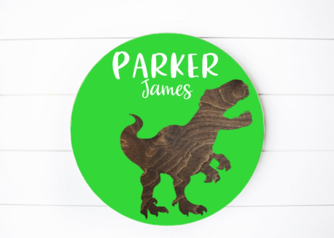 PERSONALIZED BABY Name Sign/wooden Name Sign/dinosaur/baby Shower Gift ...