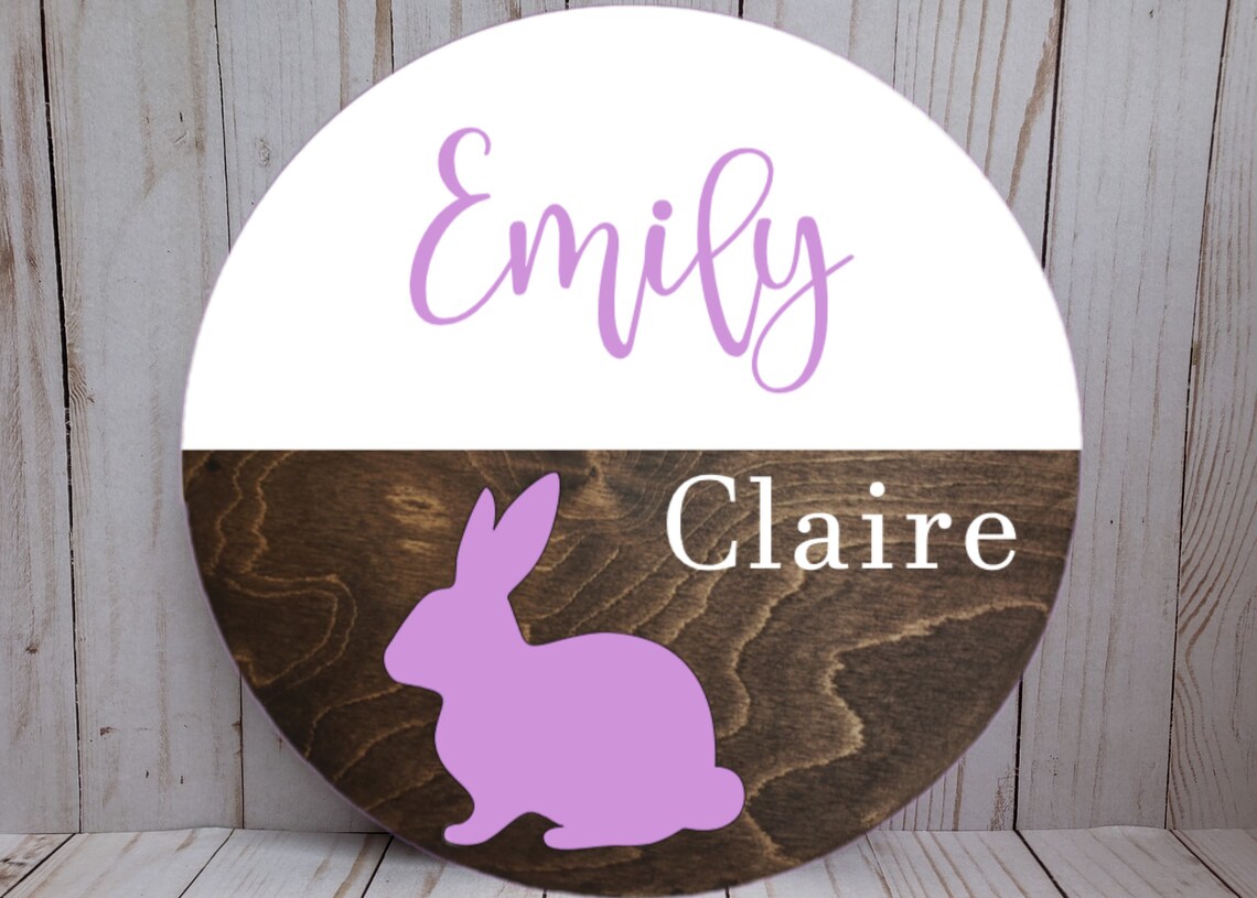 PERSONALIZED BUNNY BABY Name Sign/wooden Name Sign/baby Shower | Etsy