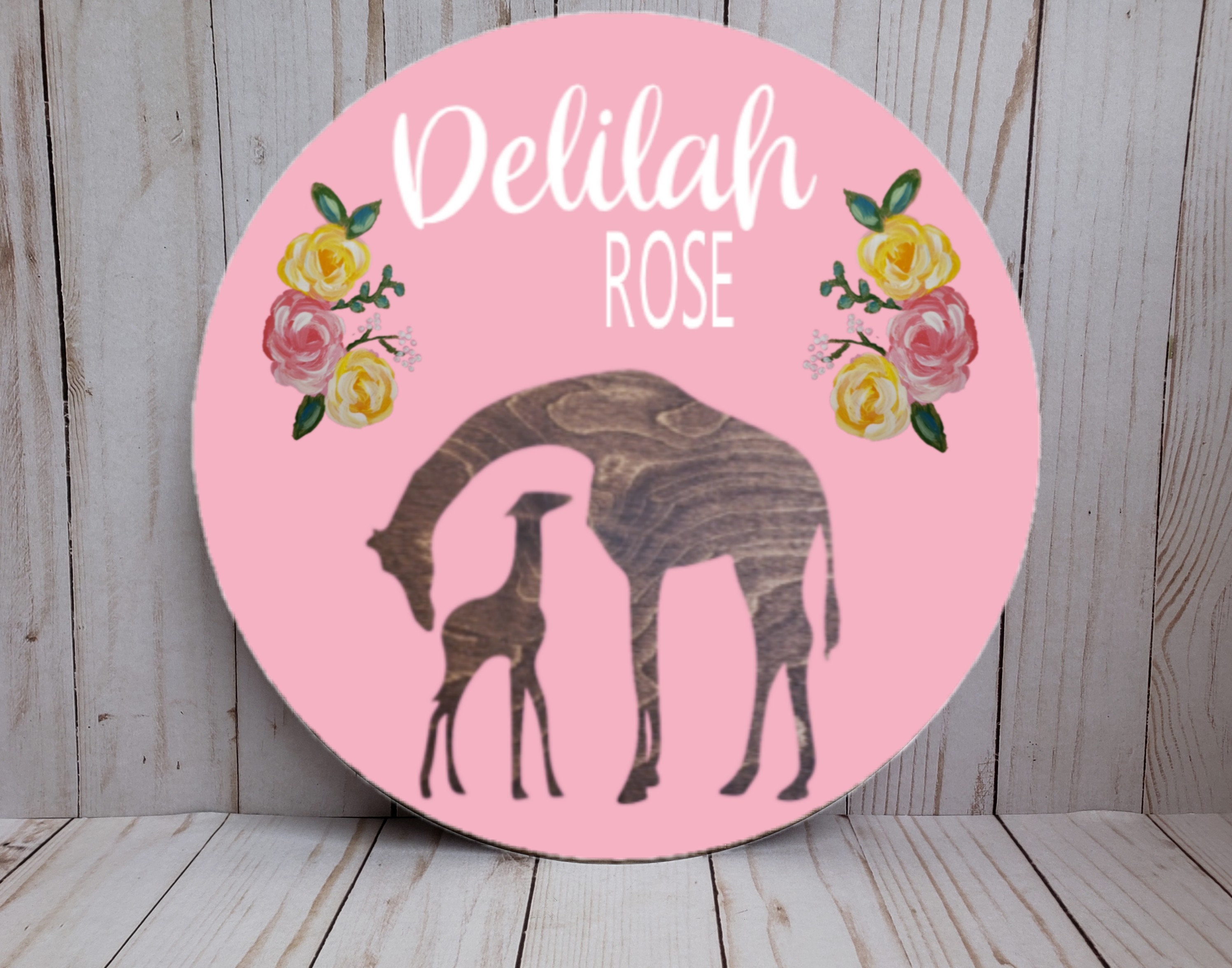 PERSONALIZED BABY Name Sign/wooden Name Sign/giraffe/baby - Etsy