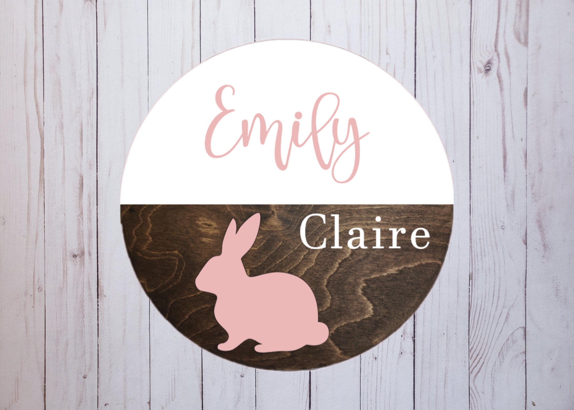 PERSONALIZED BUNNY BABY name sign/wooden name sign/baby shower | Etsy