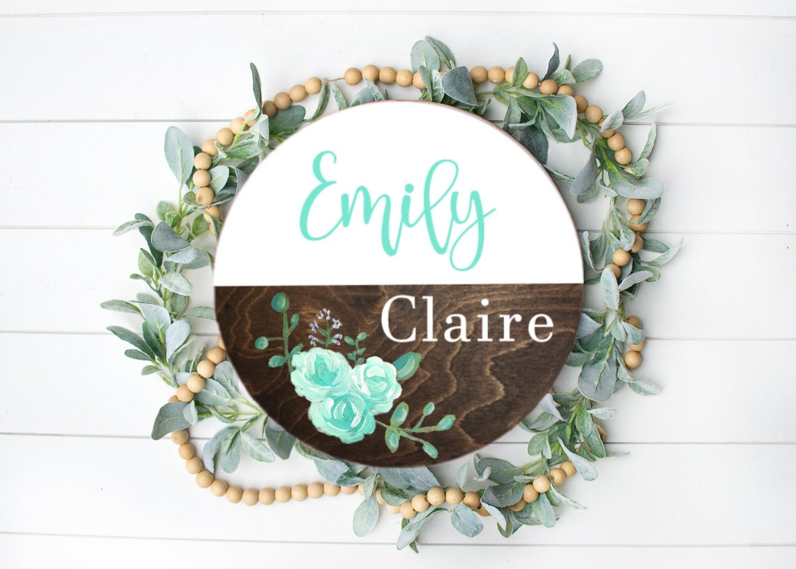 BABY GIRL NAME sign personalized baby gift baby shower | Etsy