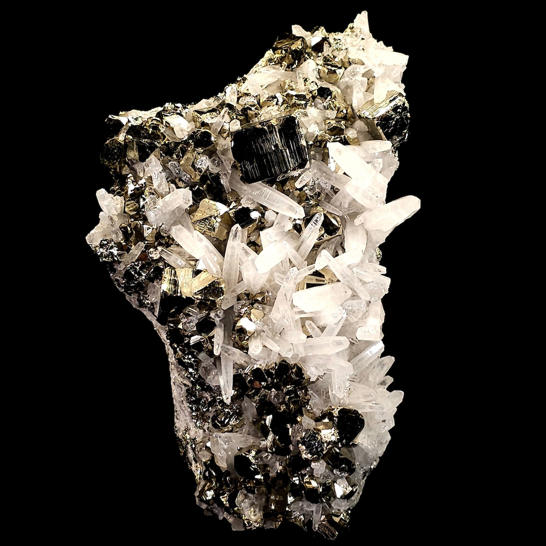 Golden Pyrite Quartz Freeform Crystal! Large 11 Lb Standing Mineral ...