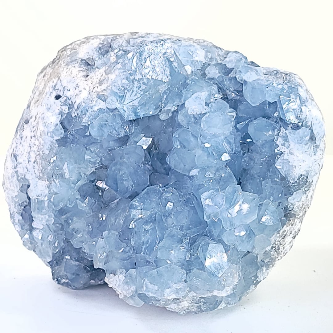 Celestine Geode Large 9 Lbs Rare Stalactite Heavenly Blue Celestite ...