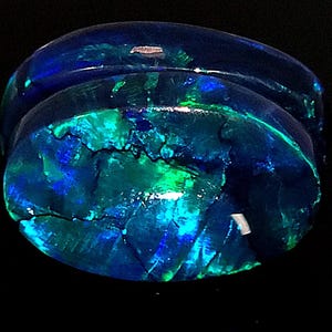 Lightning Ridge Black Opal SET Large 29cts Rare Genuine Australian Opals, Blue Green Full Flash ...