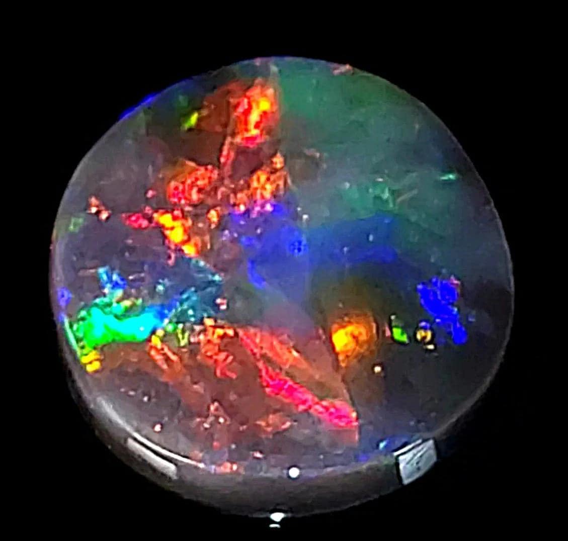 Australian Lightning Ridge Black Opal, Genuine 3.21 Ct Solid Cabochon ...