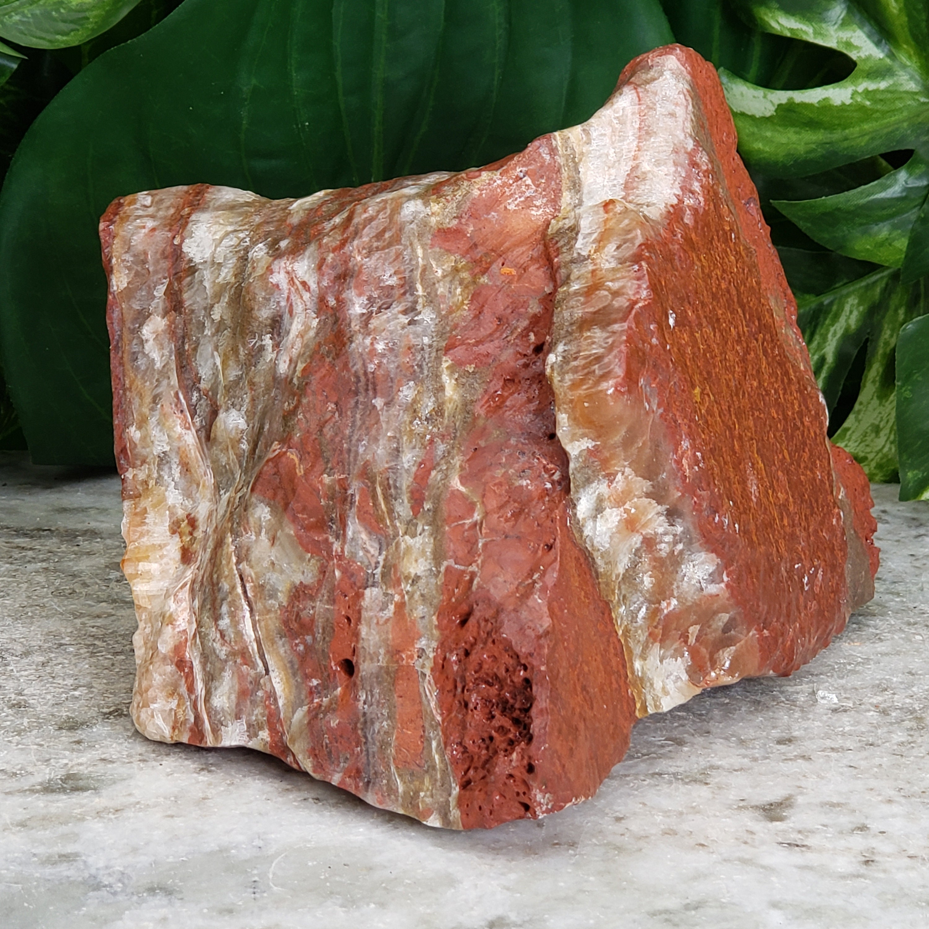 Calcite Crystal Large Tricolored Calcite Red Jasper Orange | Etsy