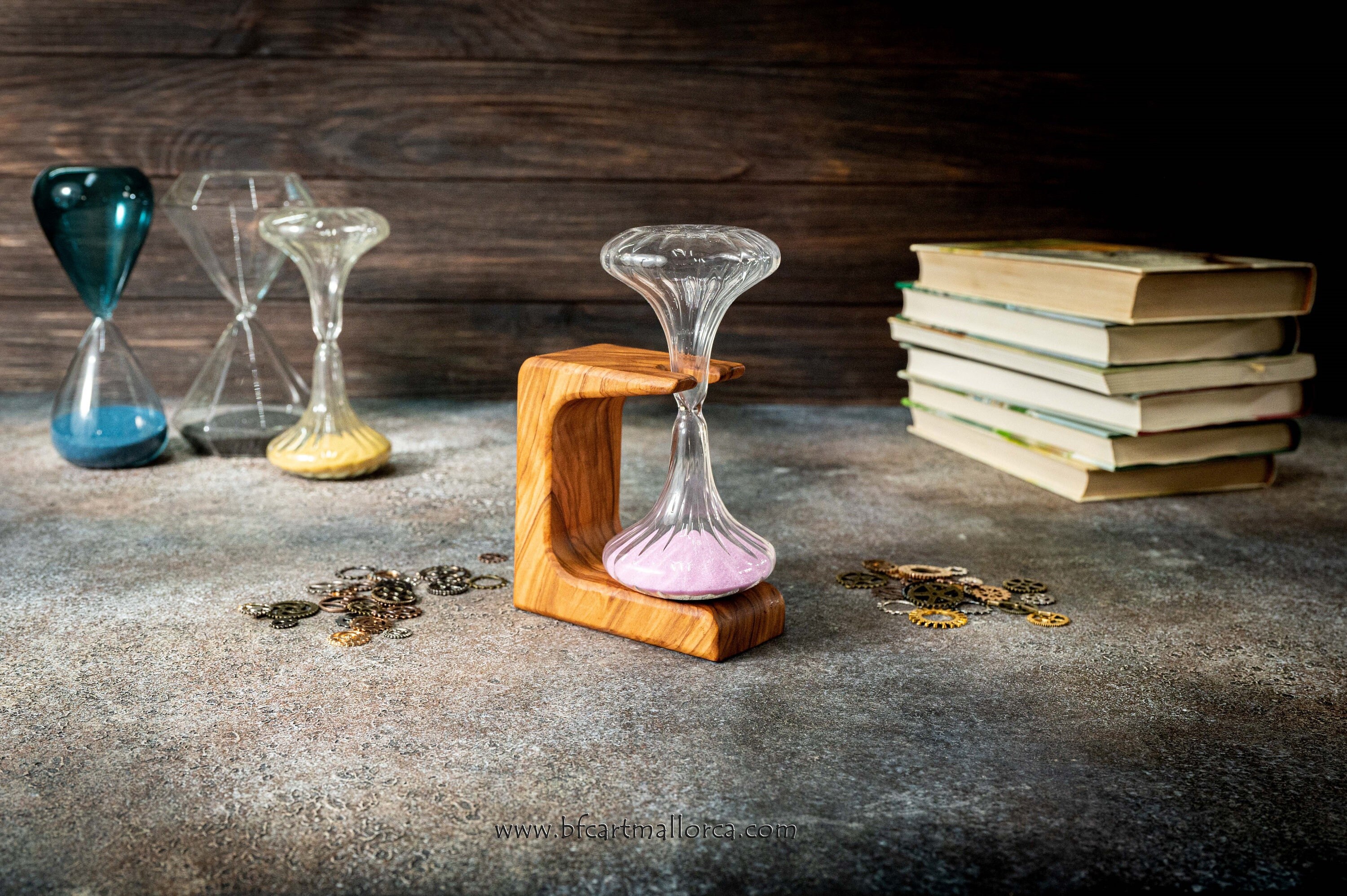 Customizable Hourglass Original Design With an Olive Wood Support 10 ...