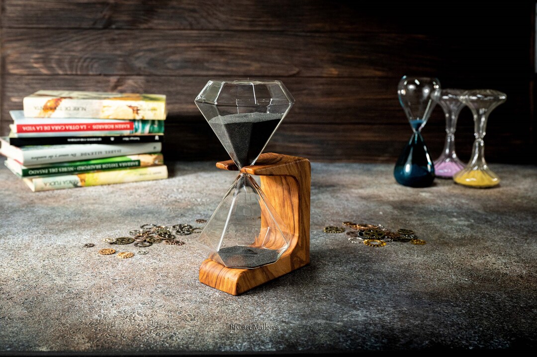 Customizable Hourglass Original Design With an Olive Wood Support of 15 ...