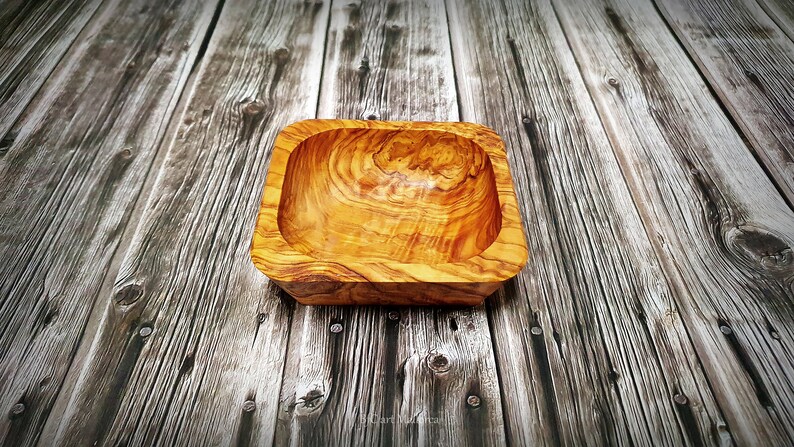 Square Bowl Olive Wood Set 4 Square Fruit Bowl Wood Tray - Etsy