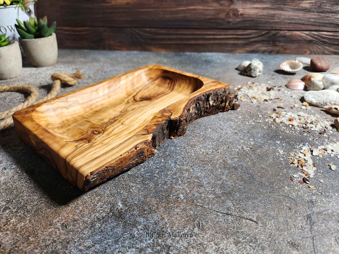 Rustic Olive Wood Tray, Small Tray for Desserts and Delicatessen ...