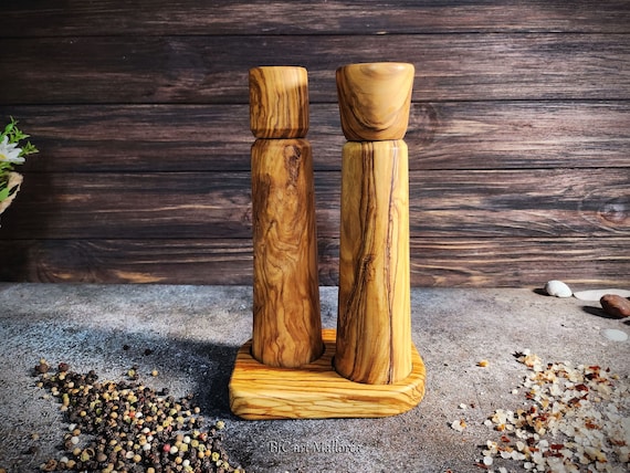 Small wooden salt and pepper grinders store