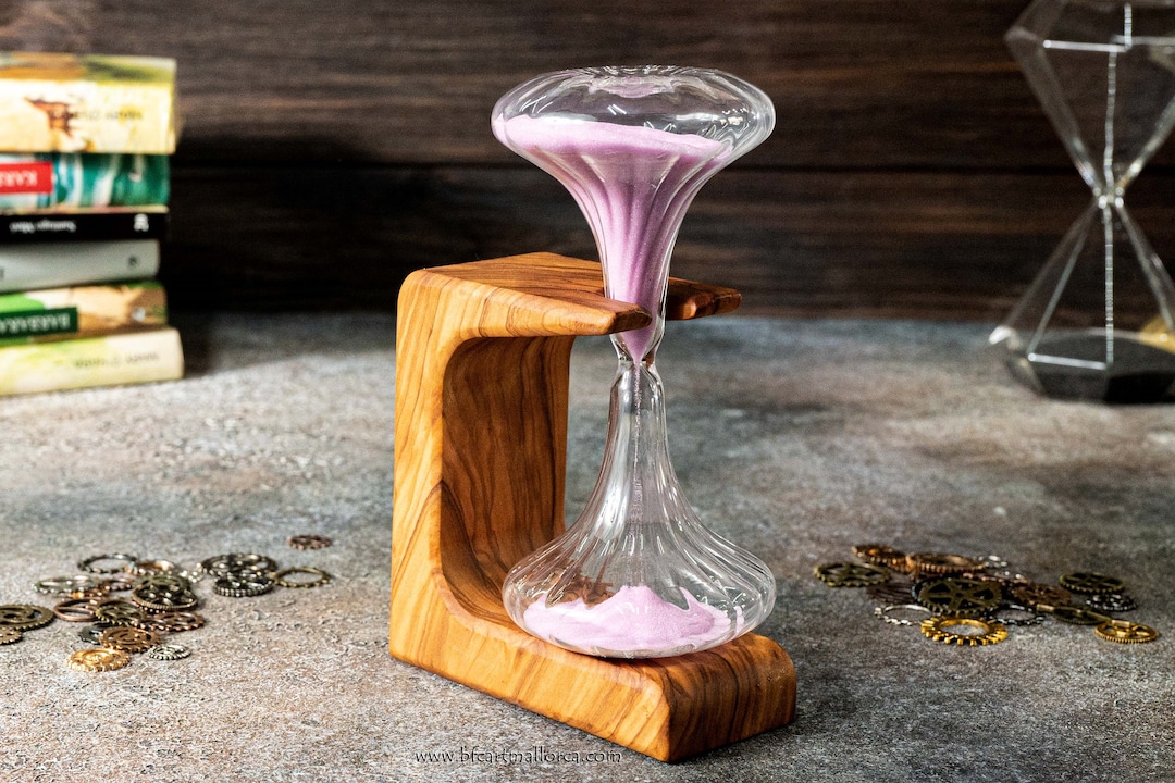 Customizable Hourglass Original Design With an Olive Wood Support 10 ...
