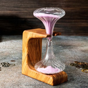 Customizable Hourglass Original Design With an Olive Wood Support 10 ...