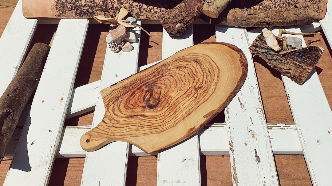 Tagliere Salumi Personalizzato in Legno di Ulivo con Manico, Tagliere ...