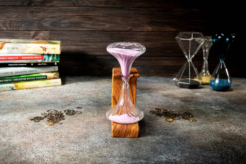 Customizable Hourglass Original Design With an Olive Wood Support 10 ...