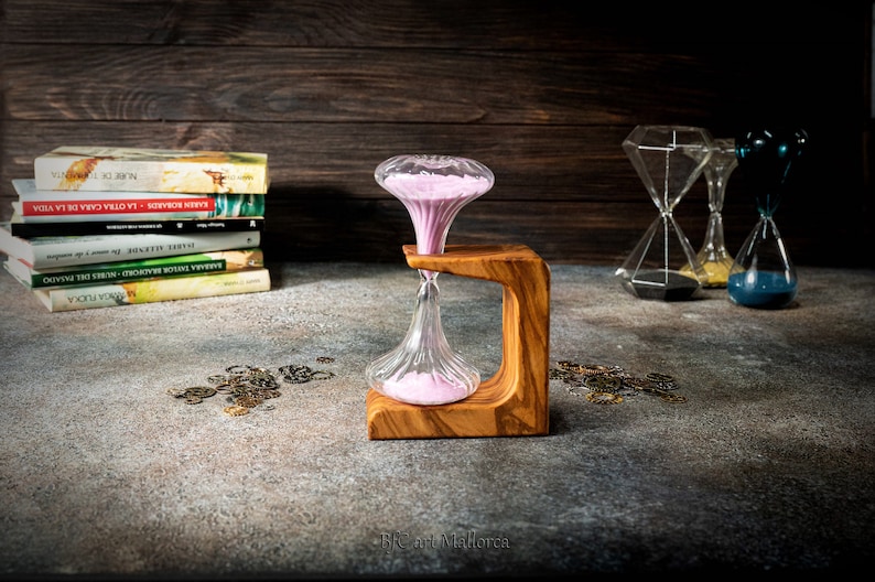 Customizable Hourglass Original Design With an Olive Wood Support 10 ...