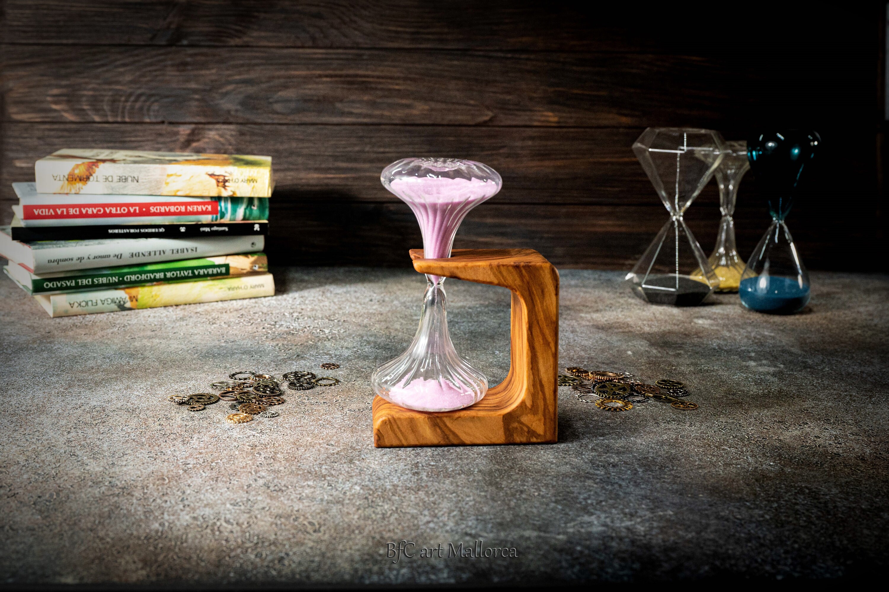 Customizable Hourglass Original Design With an Olive Wood Support 10 ...