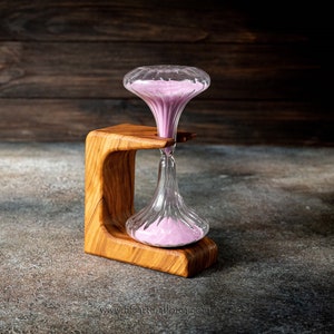 Customizable Hourglass Original Design With an Olive Wood Support 10 ...