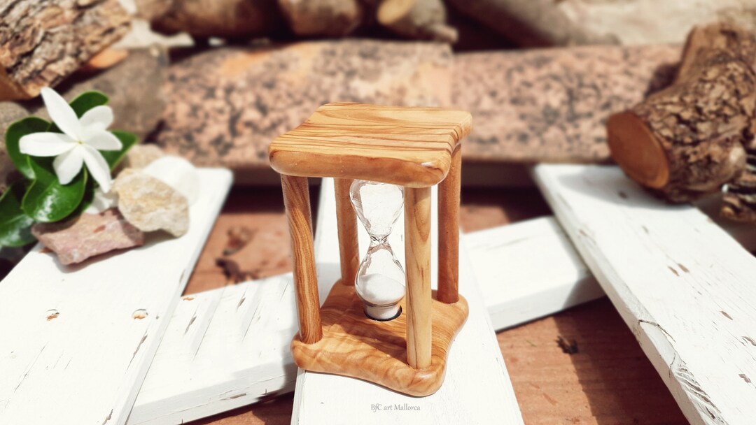 Vintage Sand Timer 3min, Vintage Wood Hourglass, Sand Clock, Desk Clock ...