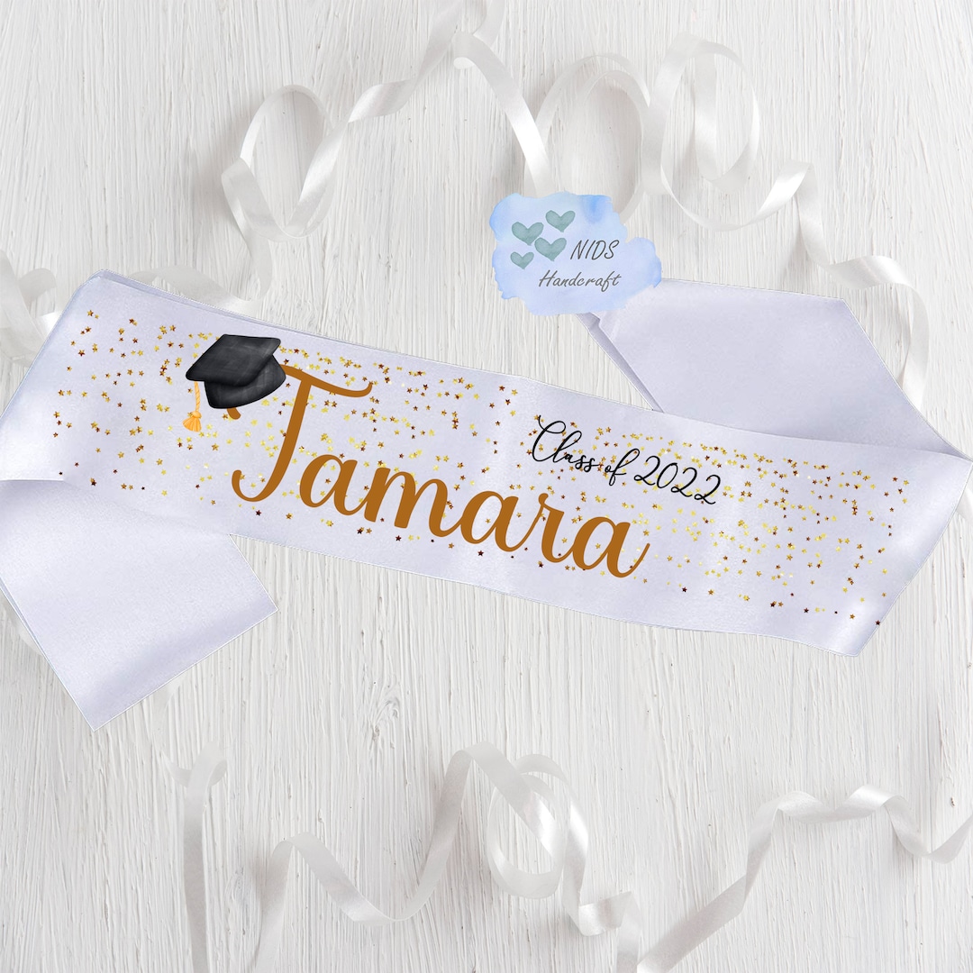 Graduation Sash, Custom Graduation Sash, Prom Queen Sash, Personalized ...